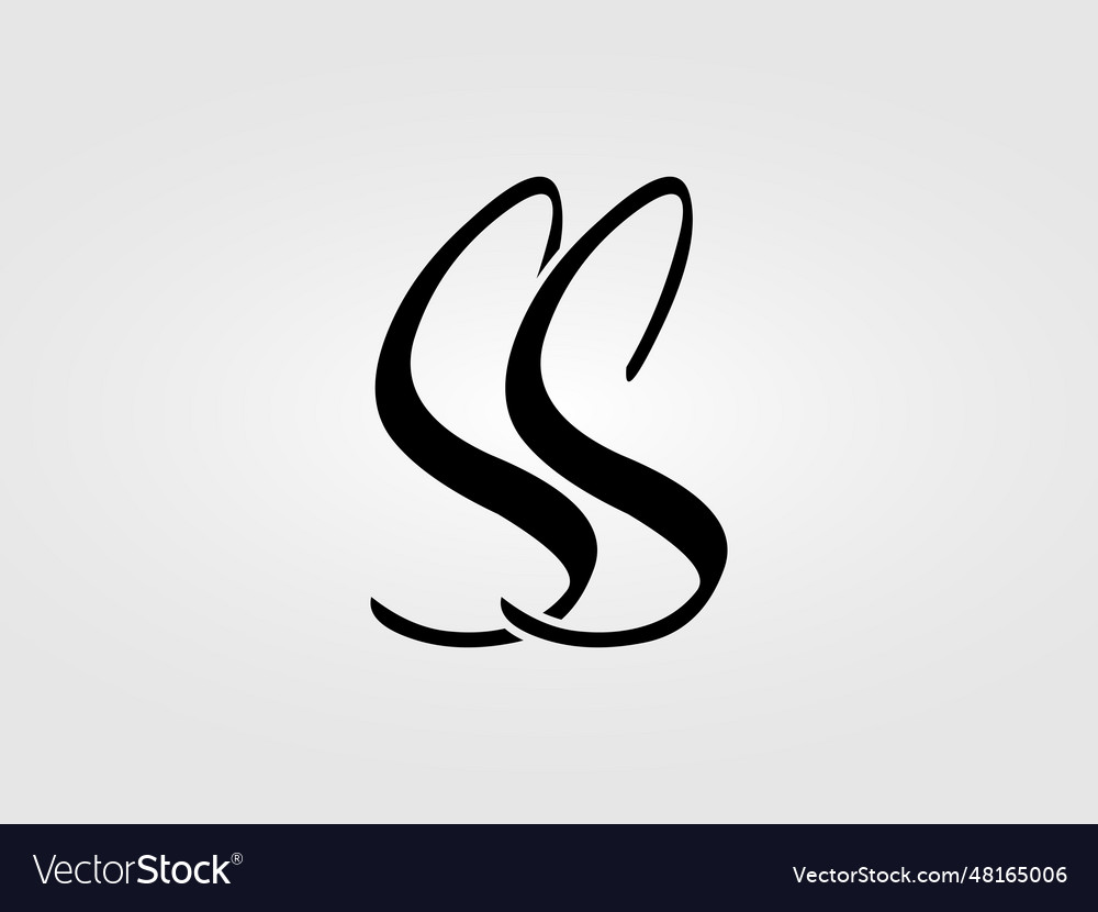 Initial ss letter logo design template monogram Vector Image Initial ss letter logo design template monogram Vector Image