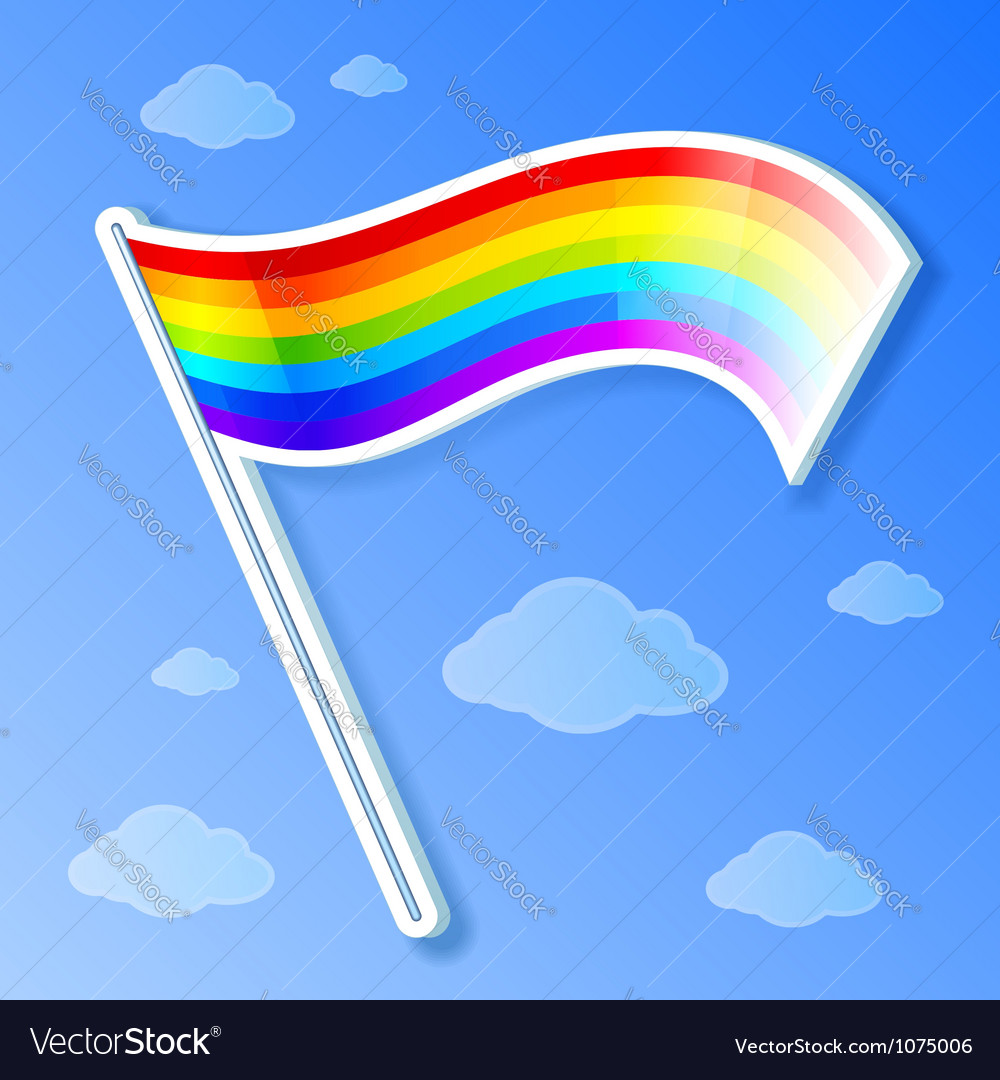Rainbow flag Royalty Free Vector Image - VectorStock