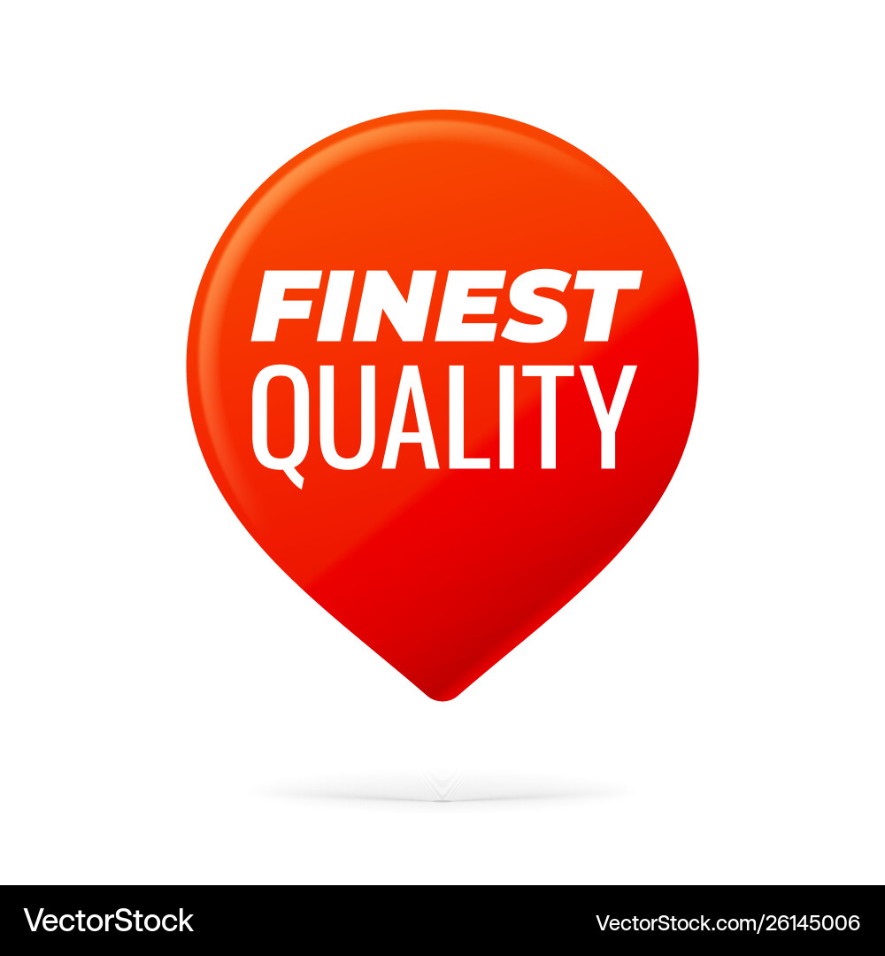 Red pin on white background finest quality Vector Image