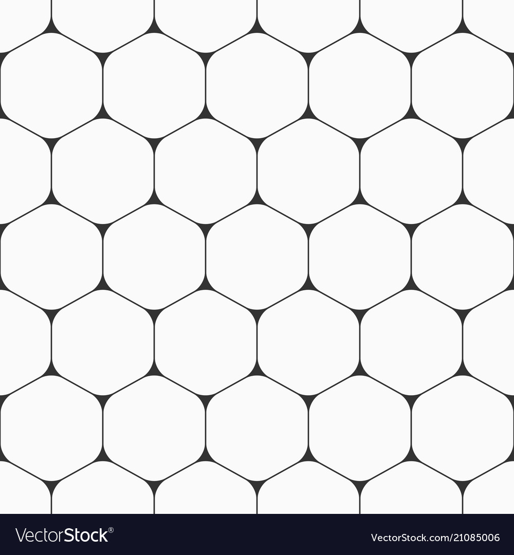 Seamless Pattern Of Hexagons With Rounded Corners Vector Image
