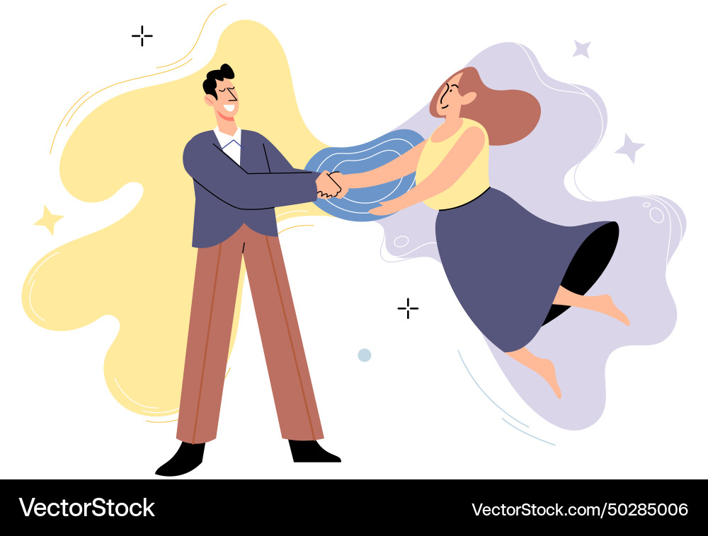 Social relationship society thrives when Vector Image