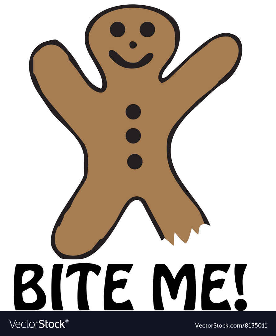 Bite me Royalty Free Vector Image - VectorStock