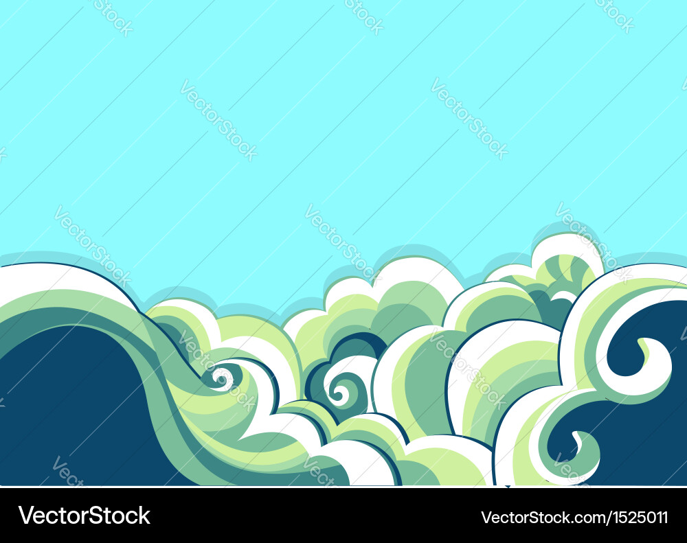 Blue sea and nature background Royalty Free Vector Image