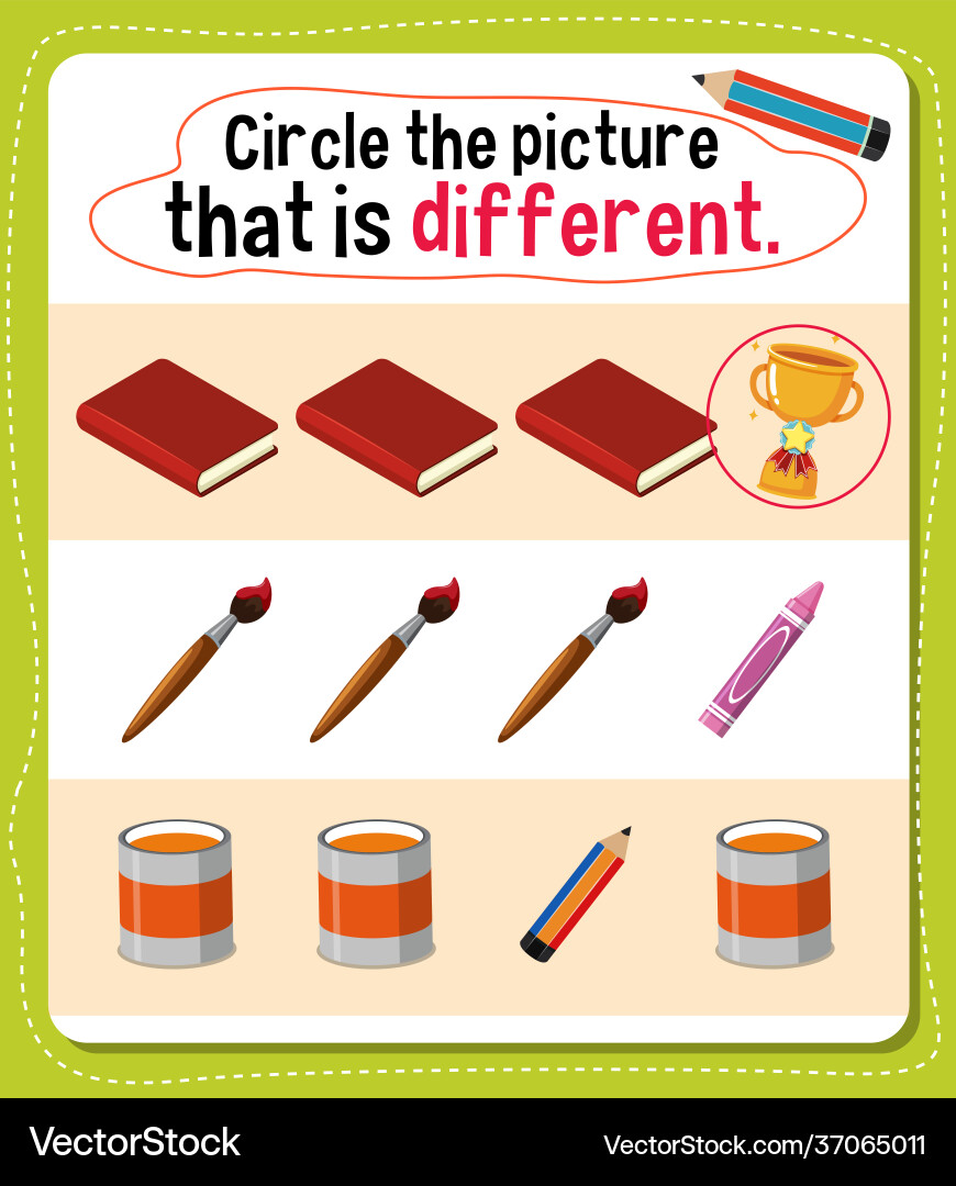 Circle picture that is different activity Vector Image