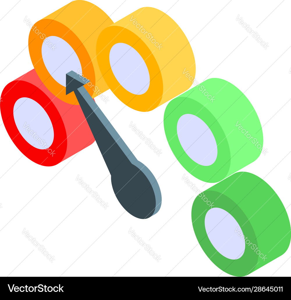 Fair credit score icon isometric style Royalty Free Vector