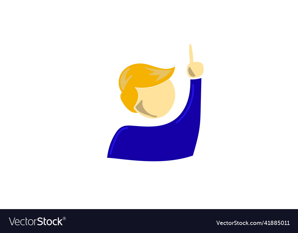 Man pointing Royalty Free Vector Image - VectorStock