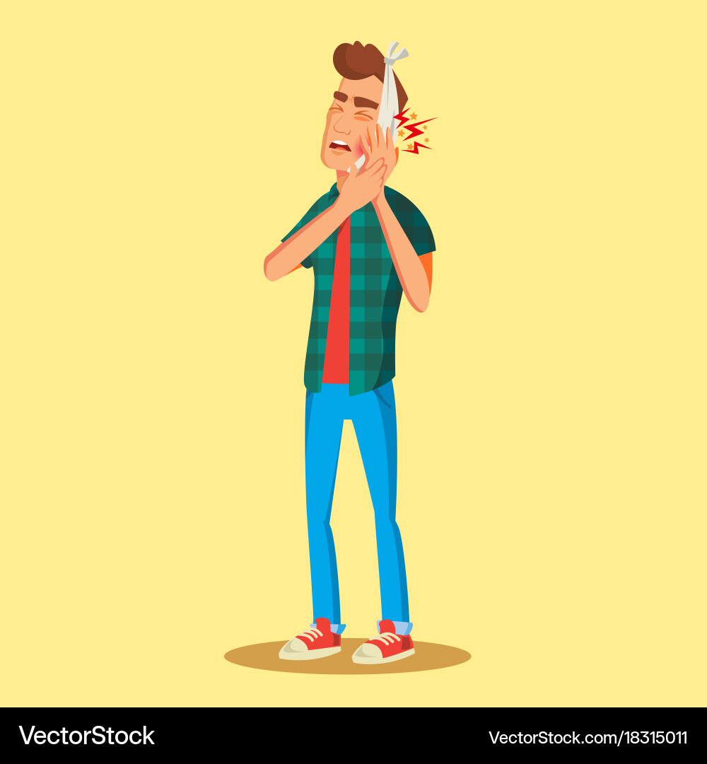 Man with toothache man with toothache and Vector Image