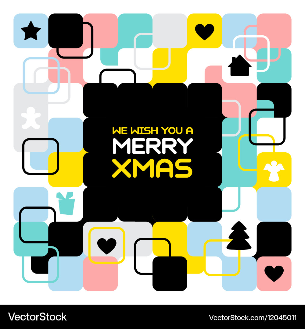 Merry christmas geometric abstract background Vector Image