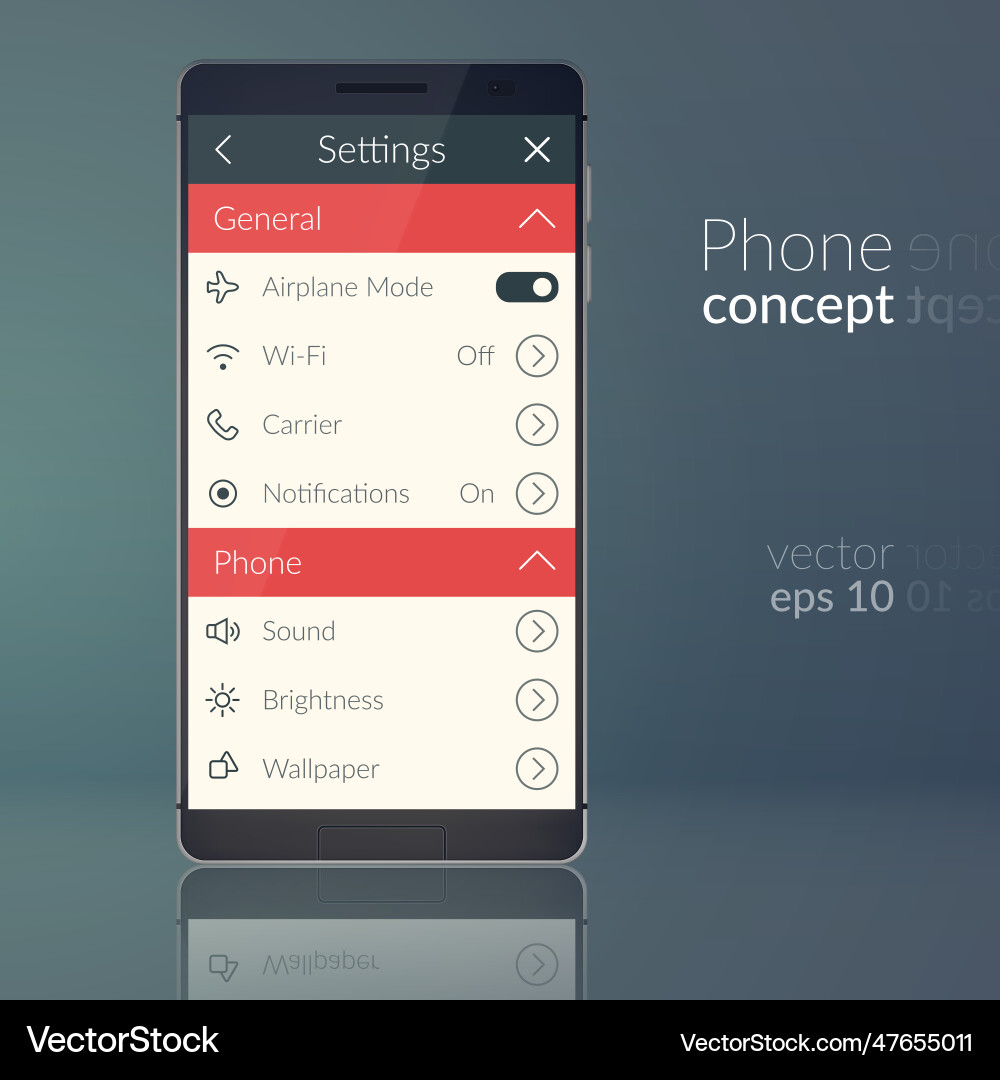 Phone design concept phone design concept Vector Image