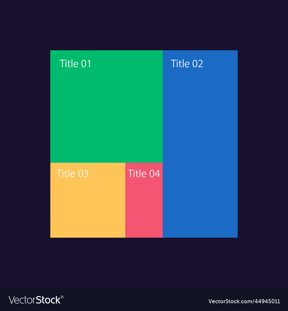 Sales analyzing tree map infographic chart design Vector Image
