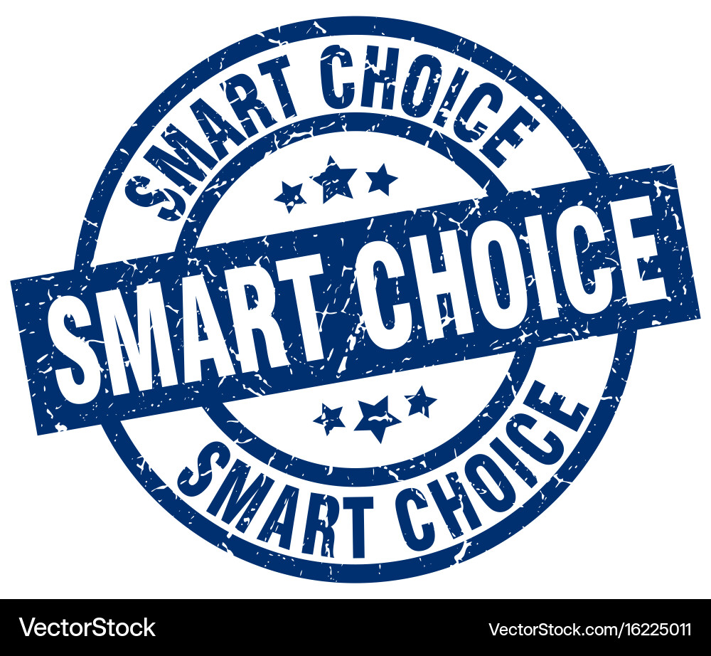 Smart choice blue round grunge stamp Royalty Free Vector