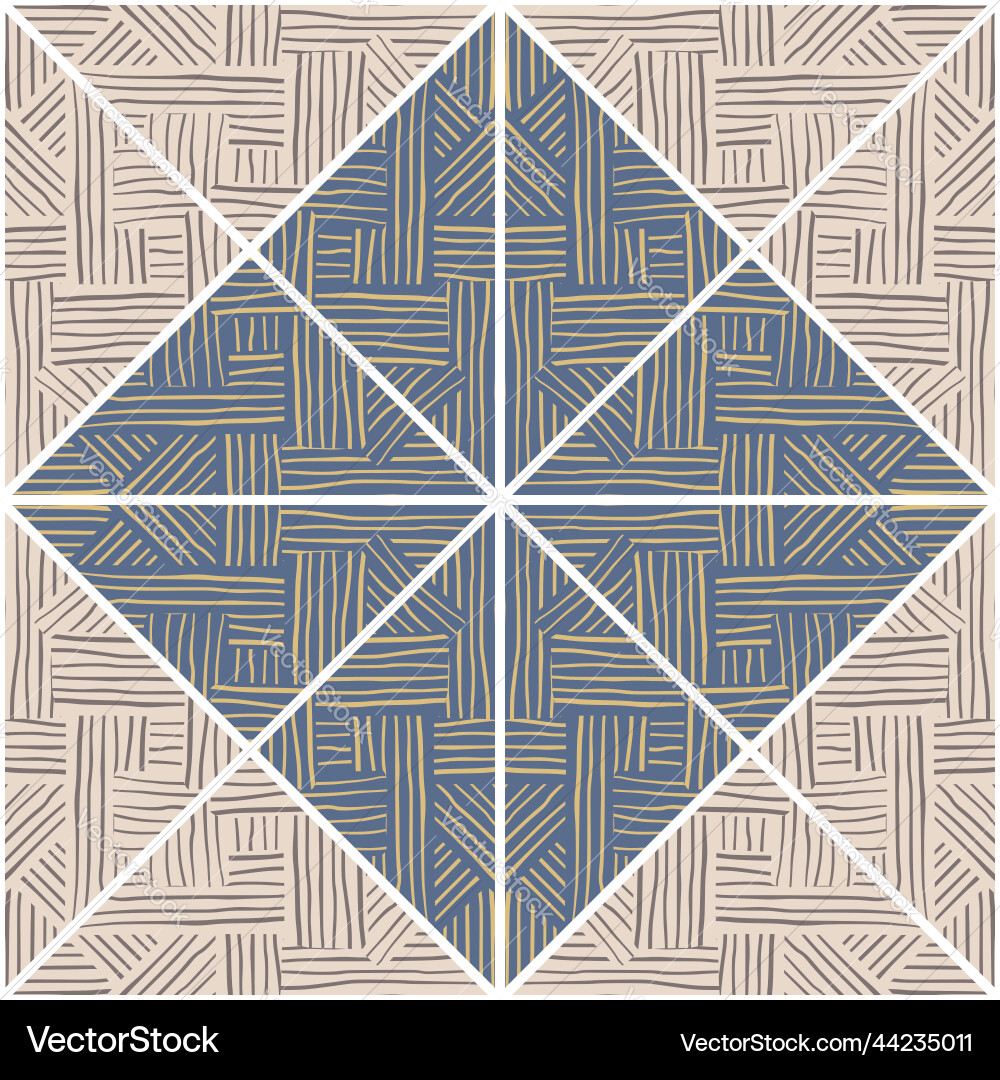 Tribal lines mosaic seamless pattern creative Vector Image