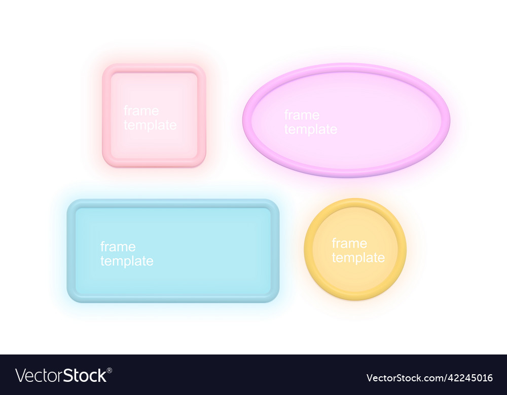 3d decorative frames Royalty Free Vector Image