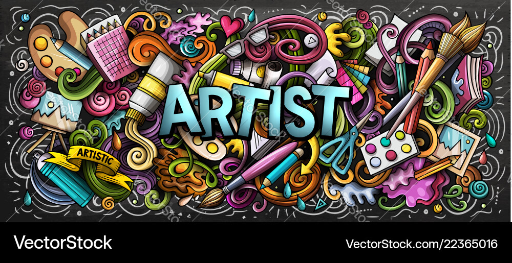 Artist supply color visual arts Royalty Free Vector Image