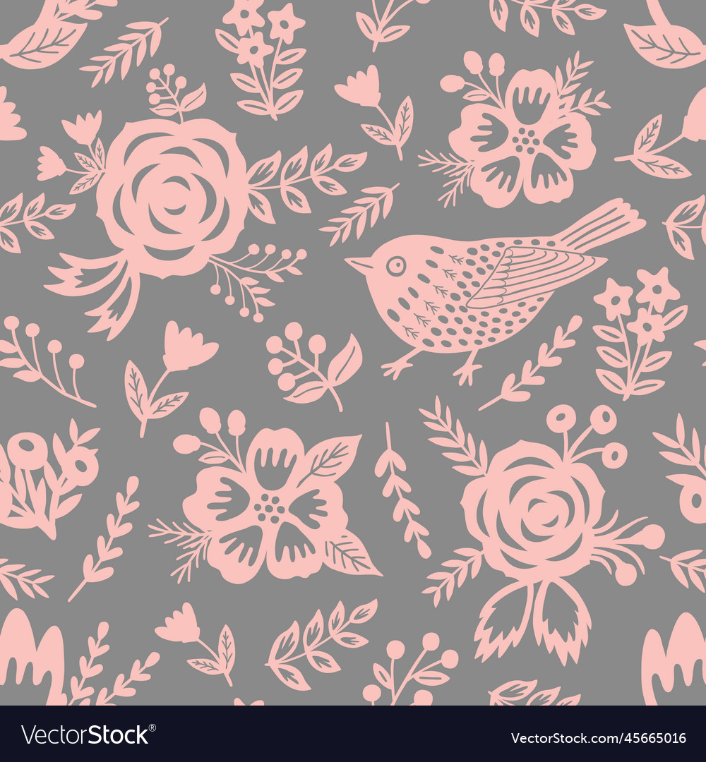 Bird seamless pattern Royalty Free Vector Image