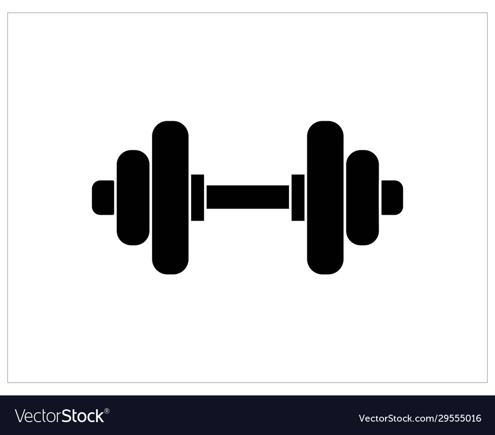 Dumbbells monochrome icon in glyph isolated Vector Image