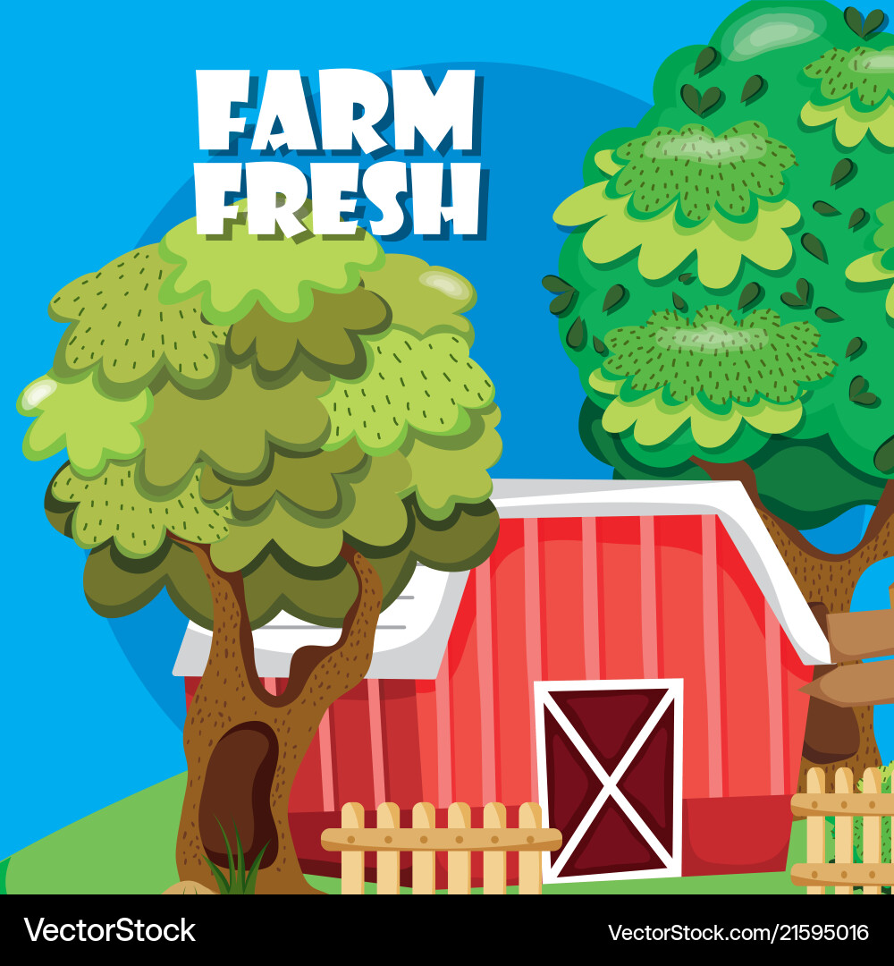 Farm fresh cartoons Royalty Free Vector Image - VectorStock