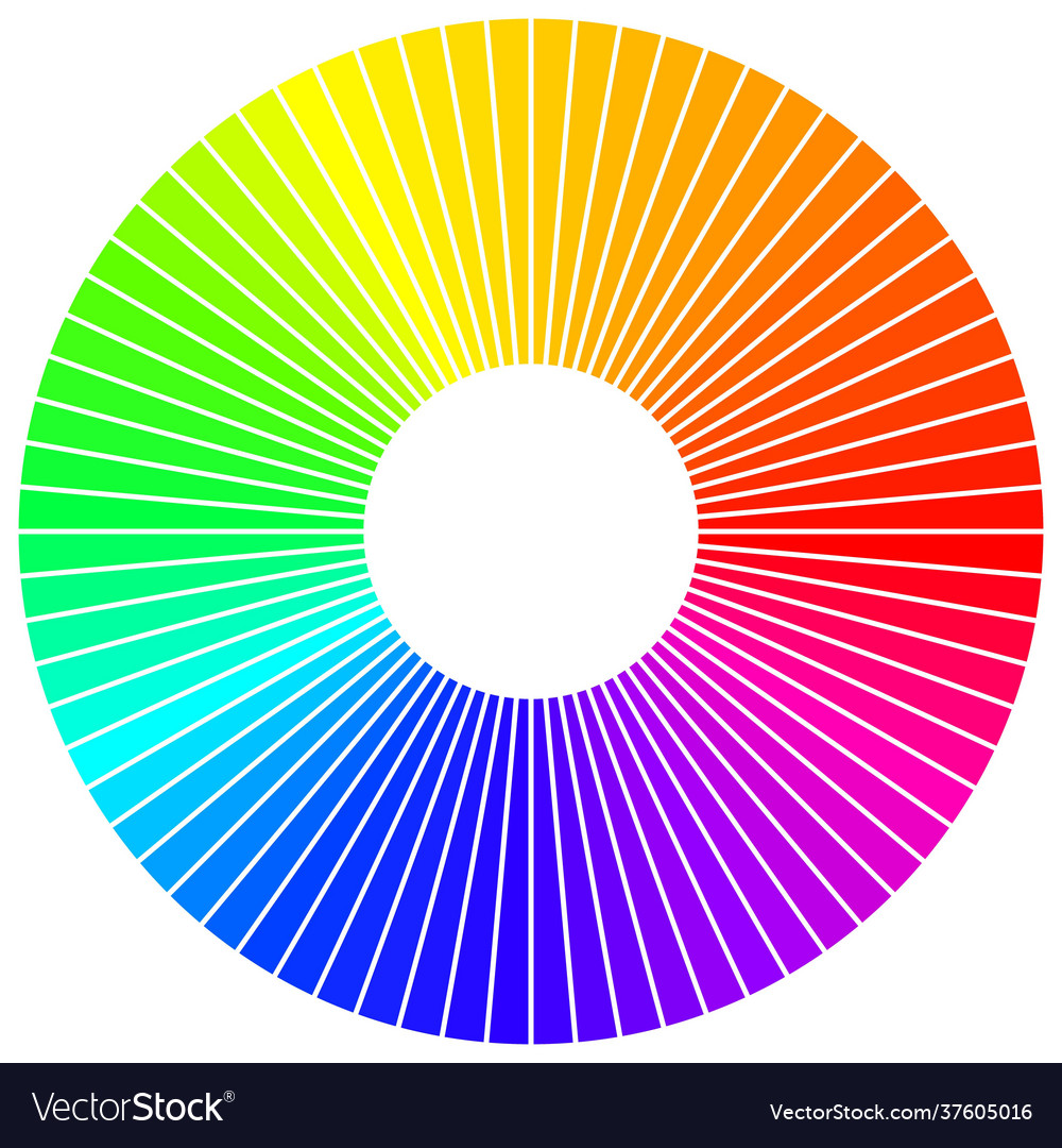 Gradient rainbow color circle isolated on white Vector Image