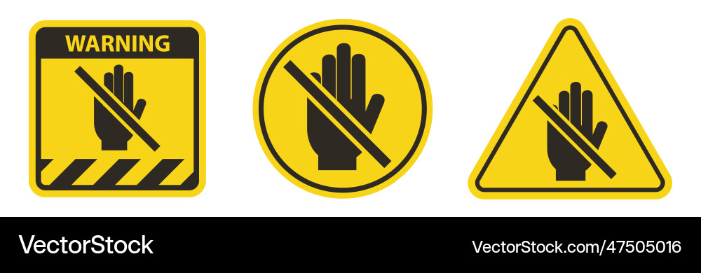 Hot surface do not touch Royalty Free Vector Image