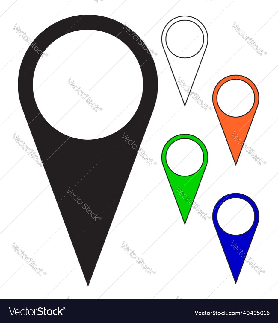 Map location pointer location Royalty Free Vector Image