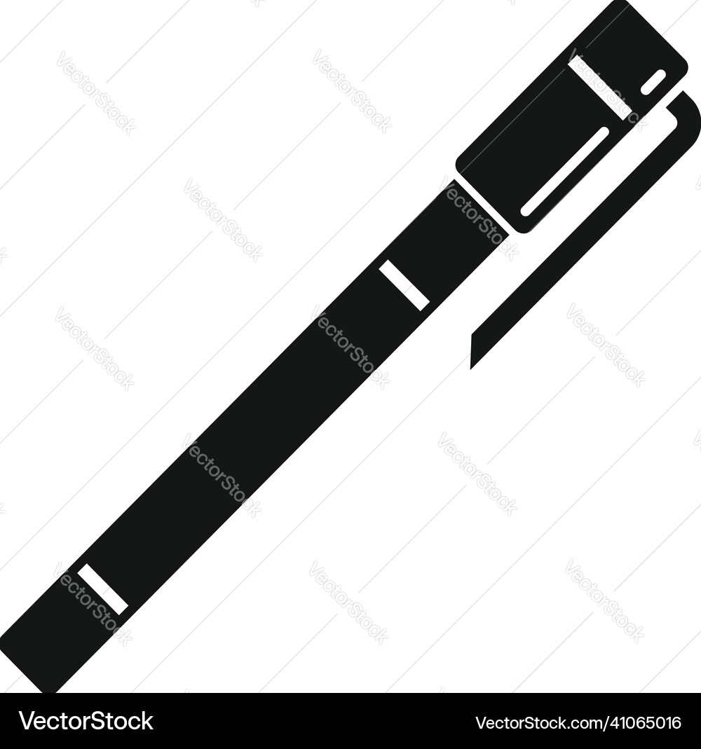 Signature pen icon simple nib tool Royalty Free Vector Image