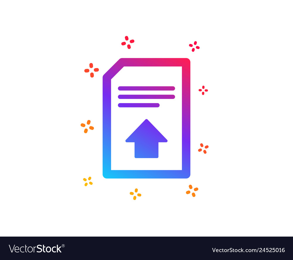 Upload document icon file sign Royalty Free Vector Image