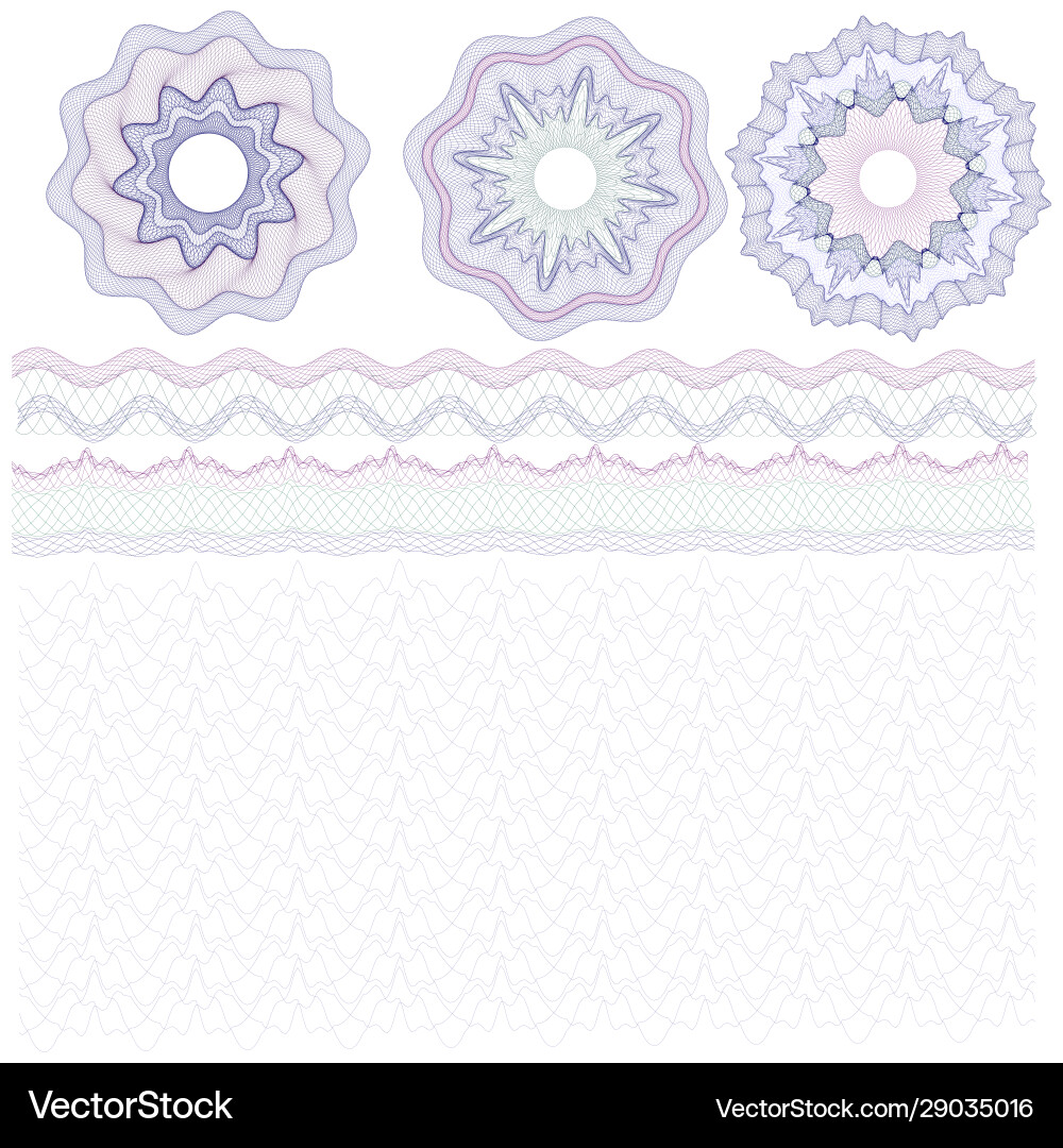 Watermark guilloche rosetta design for backgr Vector Image