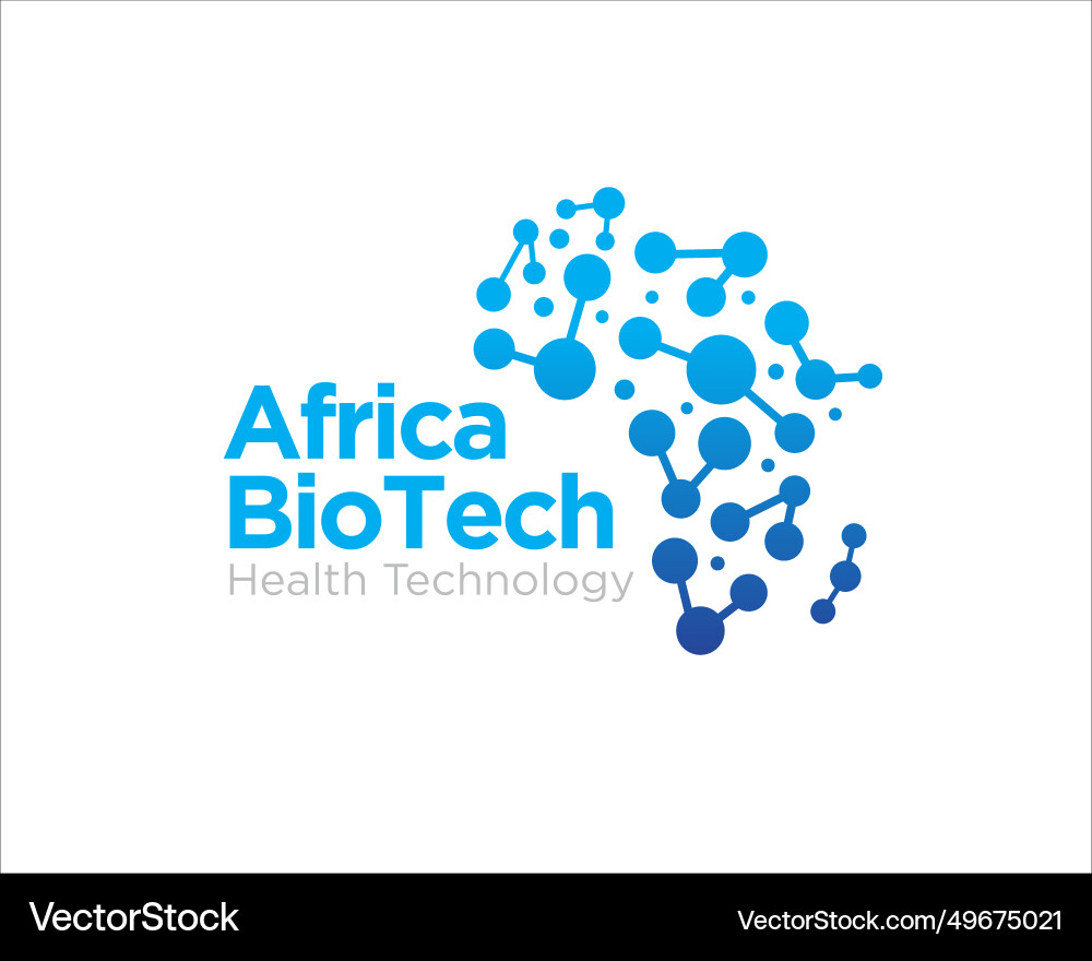Africa bio tech logo designs for lab and research Vector Image