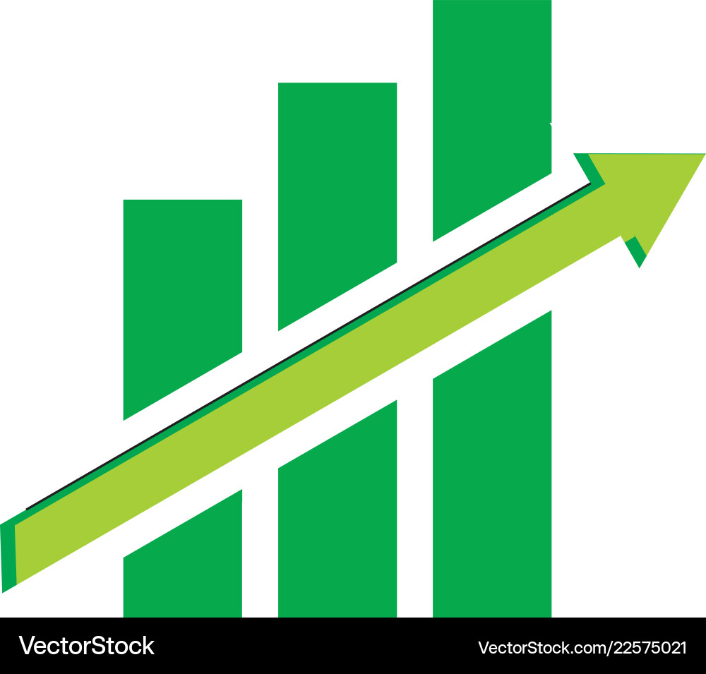 Business investment logo Royalty Free Vector Image