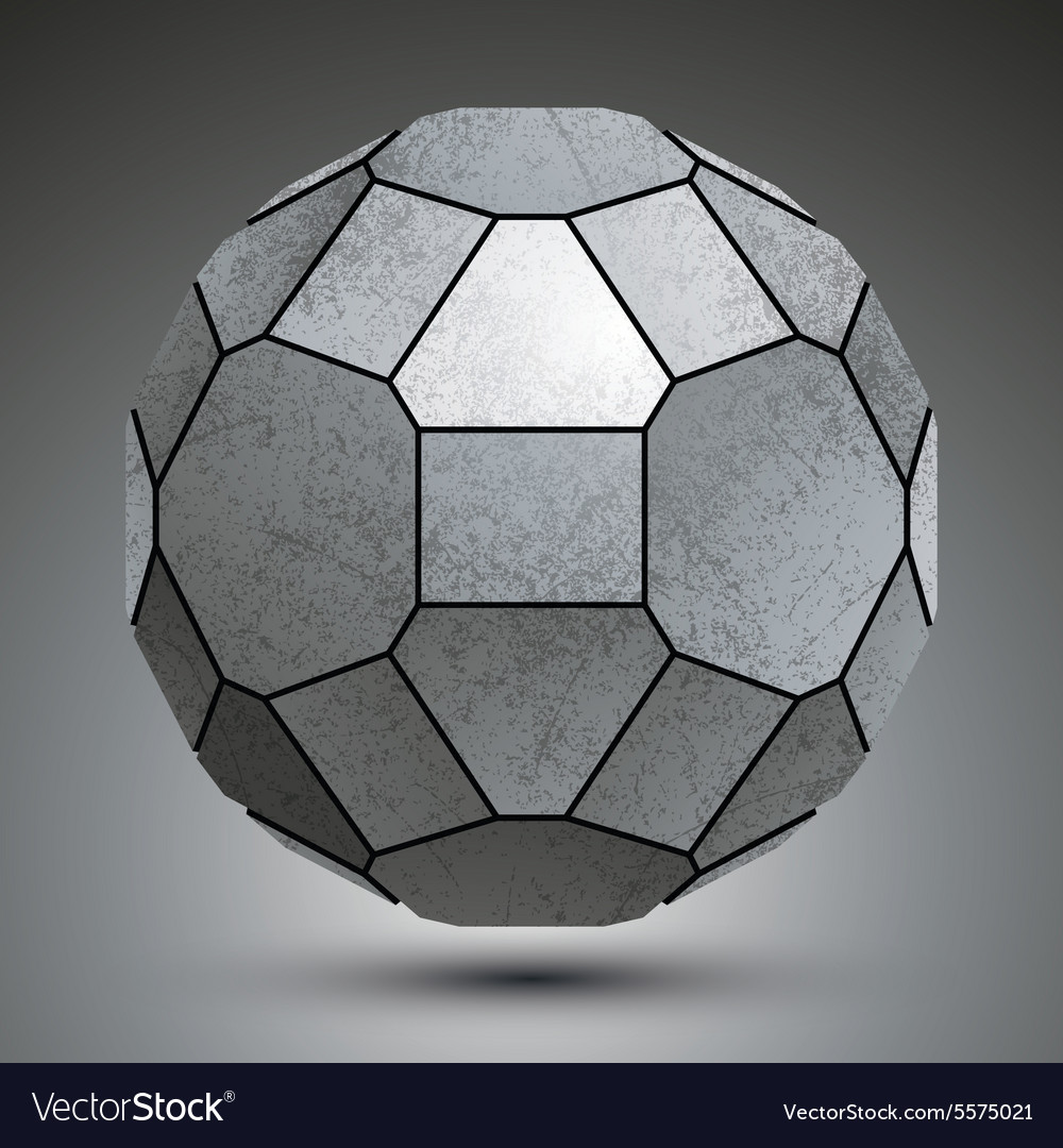 Dimensional galvanized element created from Vector Image