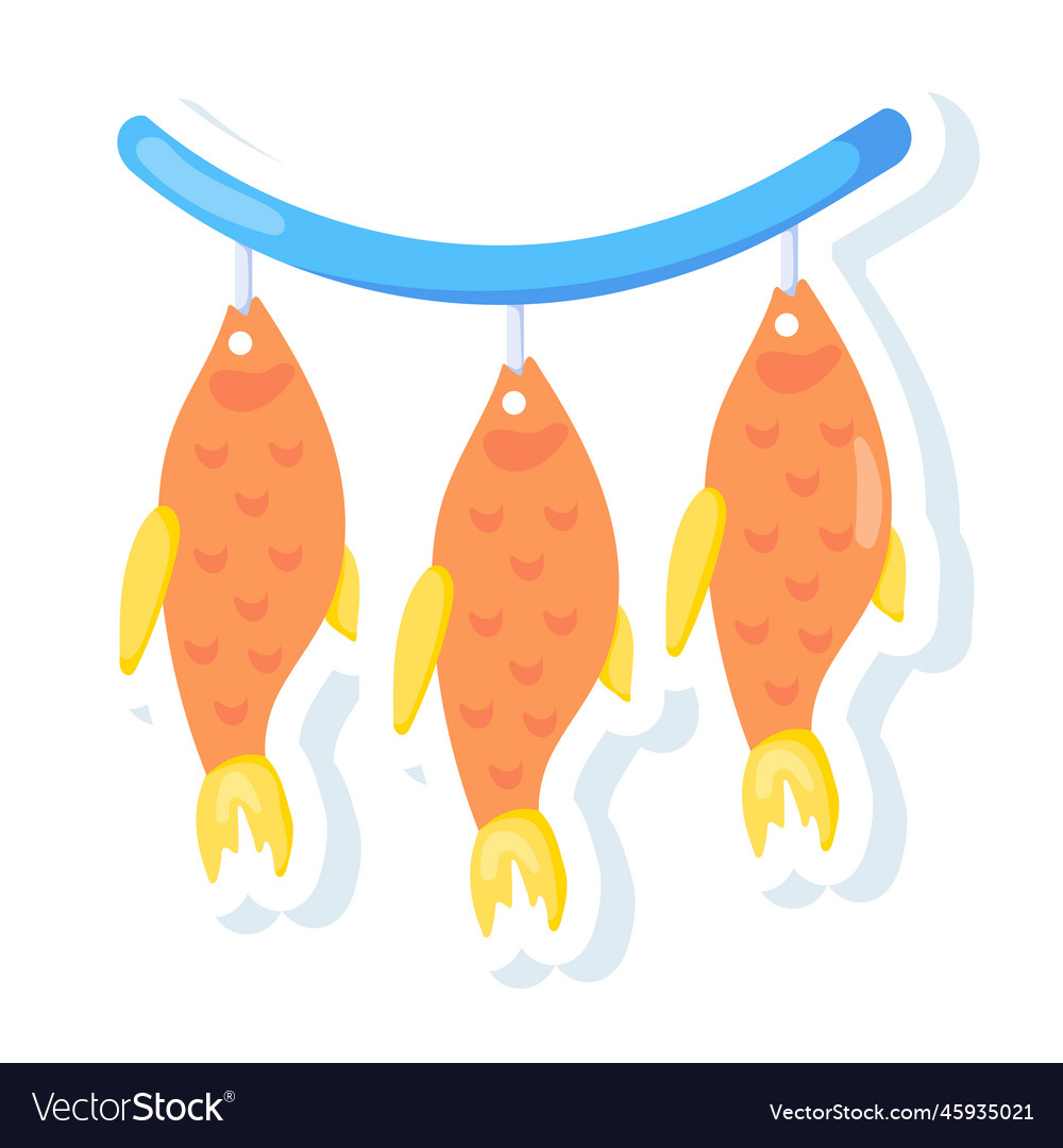 Dried fish Royalty Free Vector Image - VectorStock