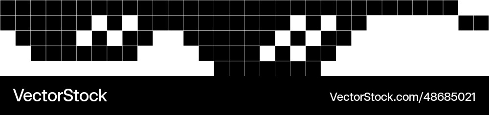 Glasses pixel art style 8 bit thug lifestyle meme Vector Image