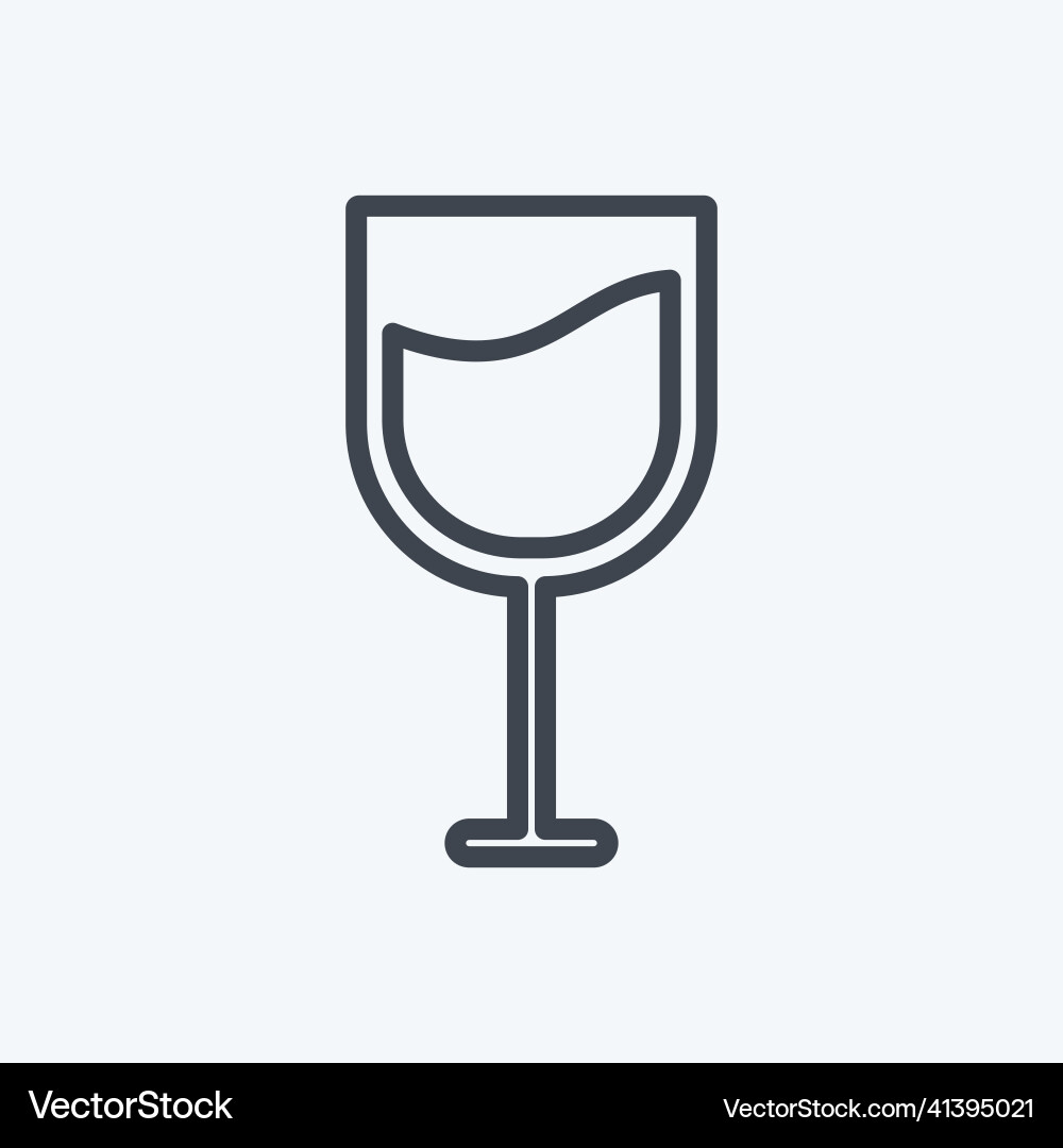 Goblet icon in trendy line style isolated on soft Vector Image