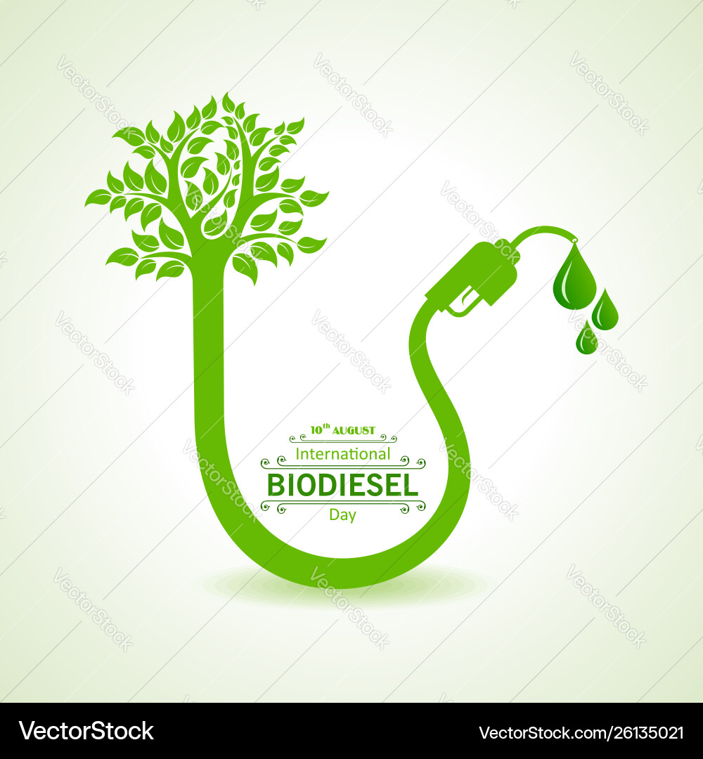 International biodiesel day greeting for eco Vector Image