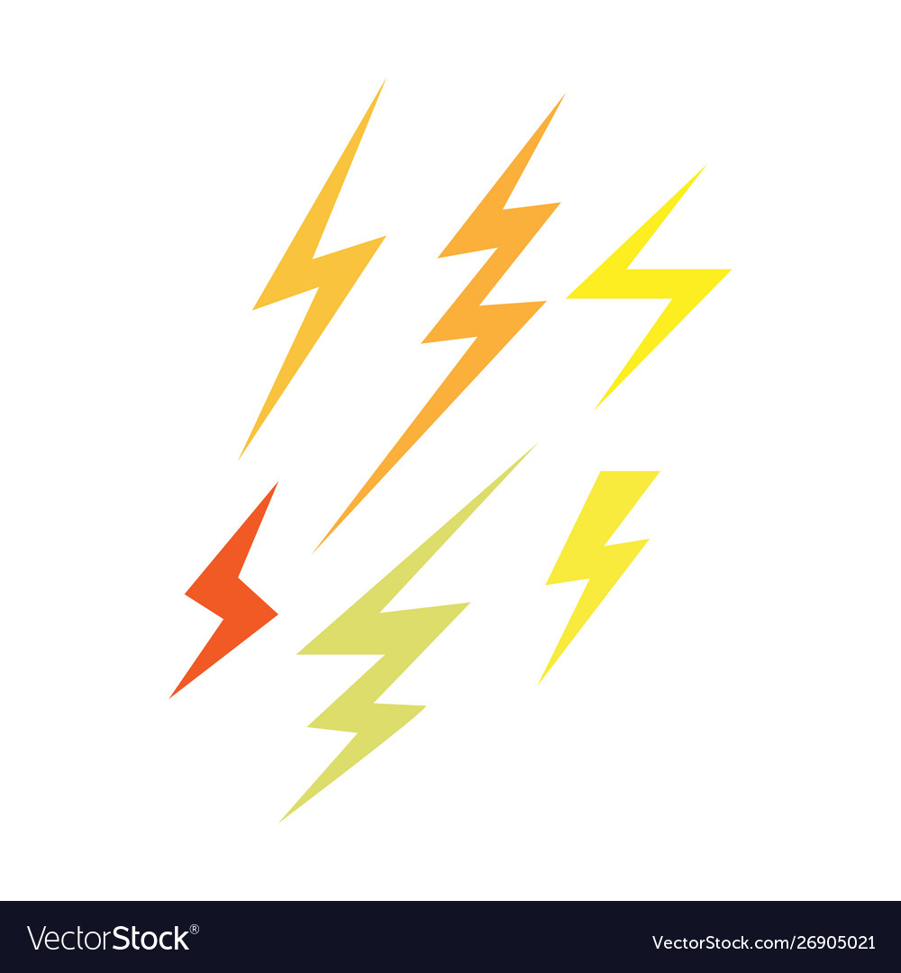 Lightning bolt flash icon Royalty Free Vector Image