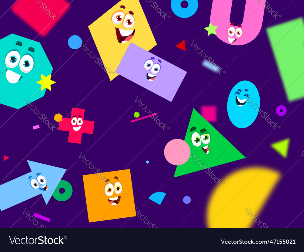 Math shape characters background pattern Vector Image