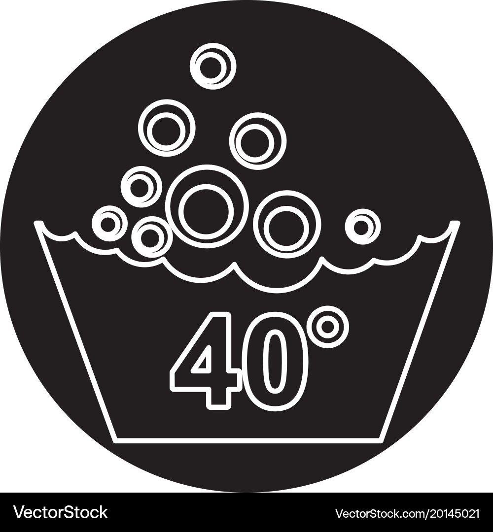 Set of washing symbols icon Royalty Free Vector Image