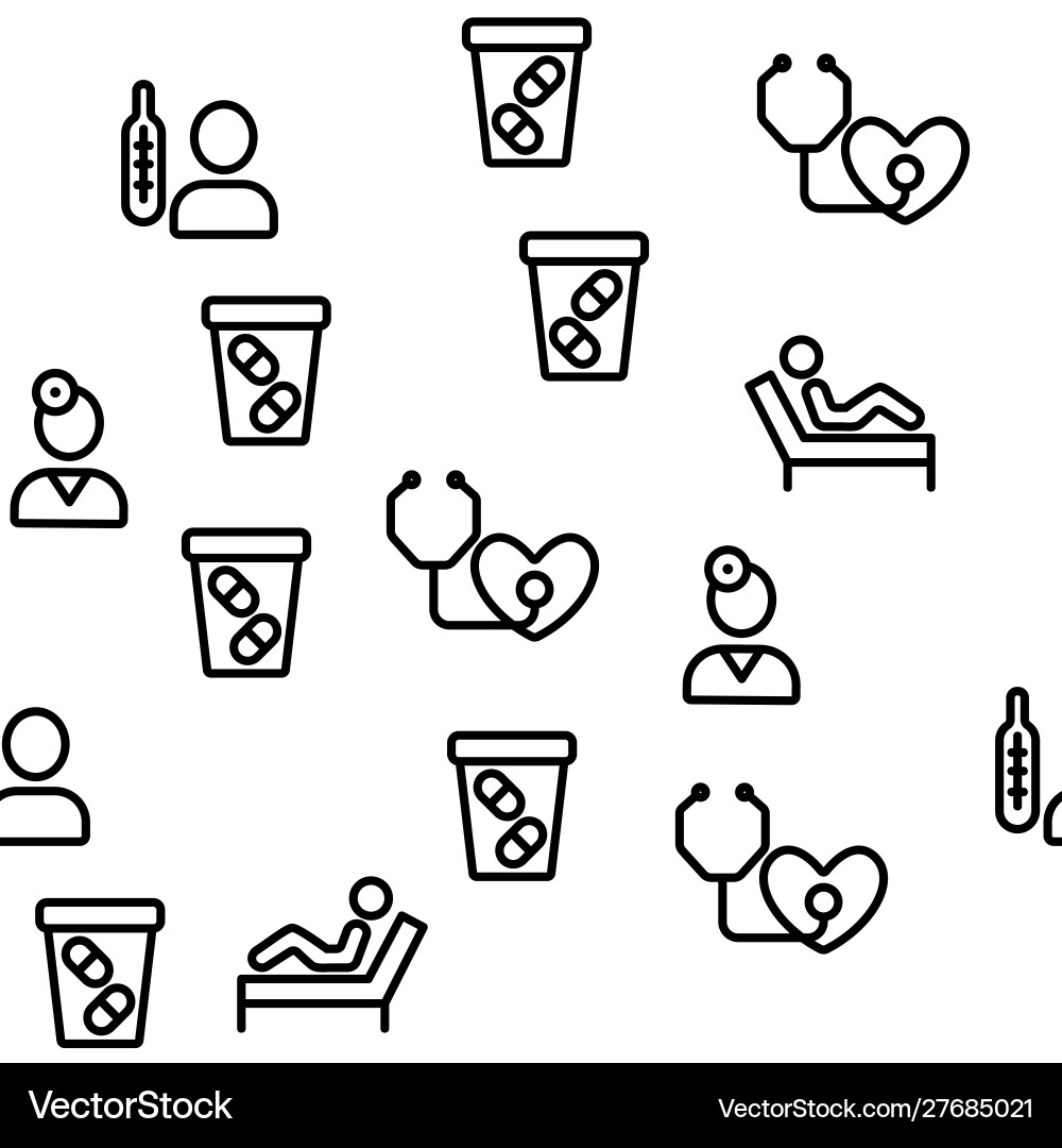 Therapeutic seamless pattern Royalty Free Vector Image