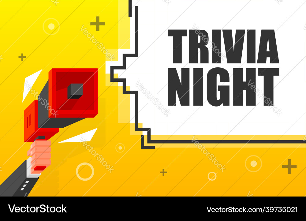 Trivia night banner template marketing flyer Vector Image