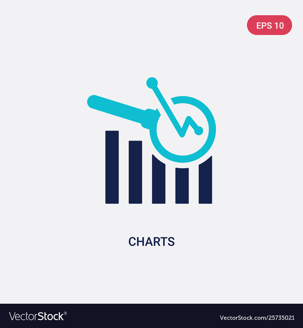 Two color charts icon from business concept Vector Image