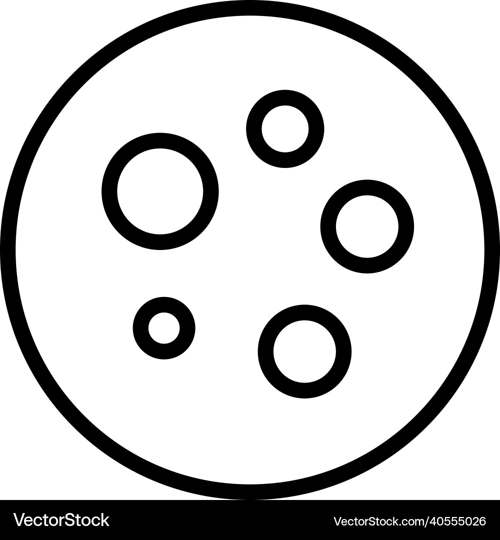 Acne prone skin label line icon Royalty Free Vector Image