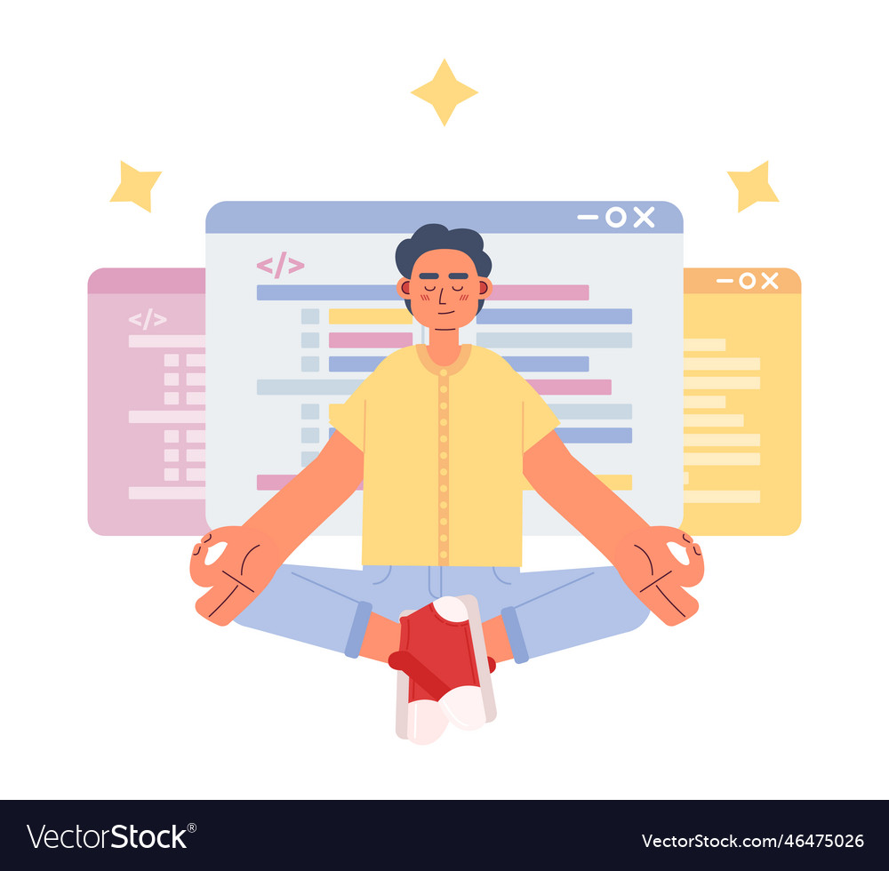 Become programmer expert flat concept spot Vector Image