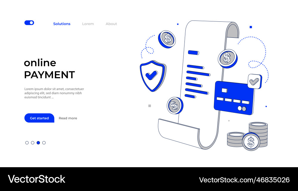 Bill payment transactions with credit card Vector Image