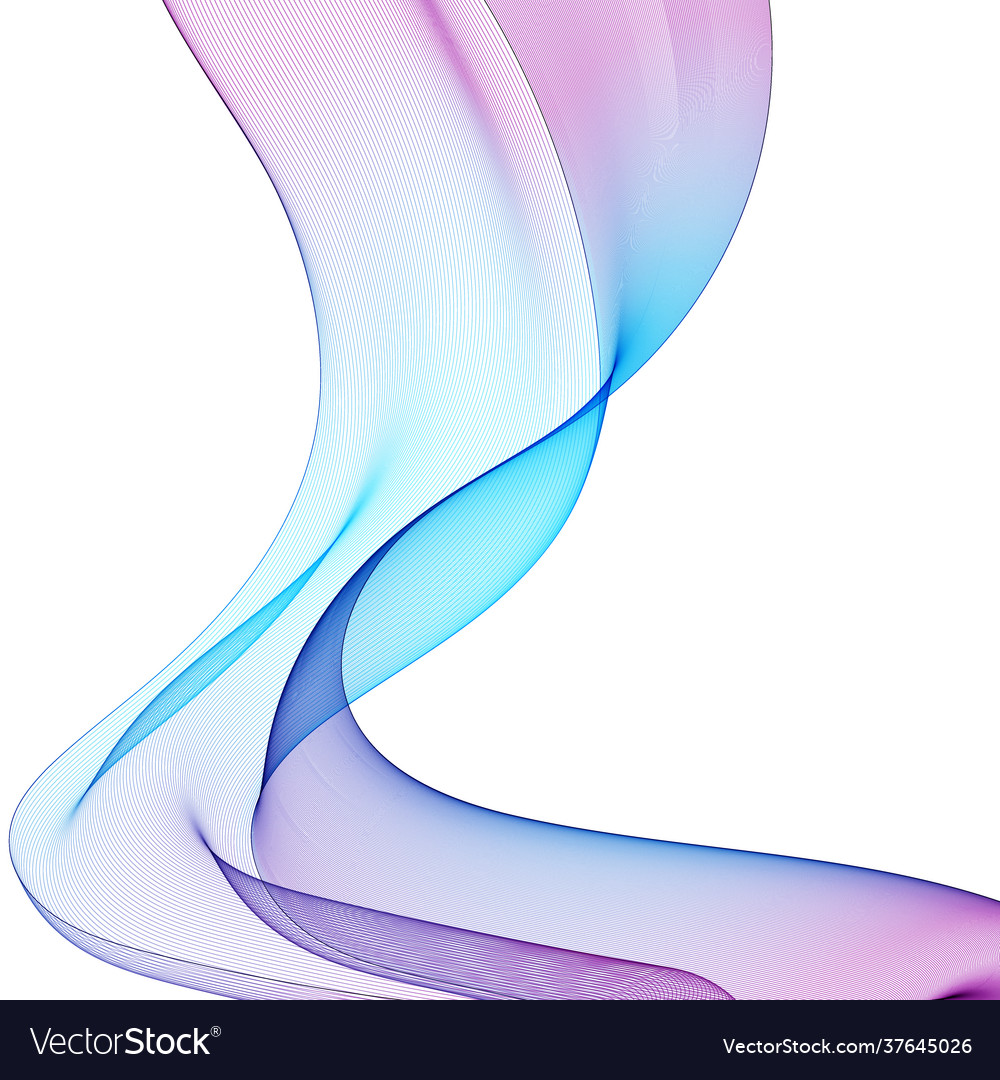 Colored wave abstract design element Royalty Free Vector