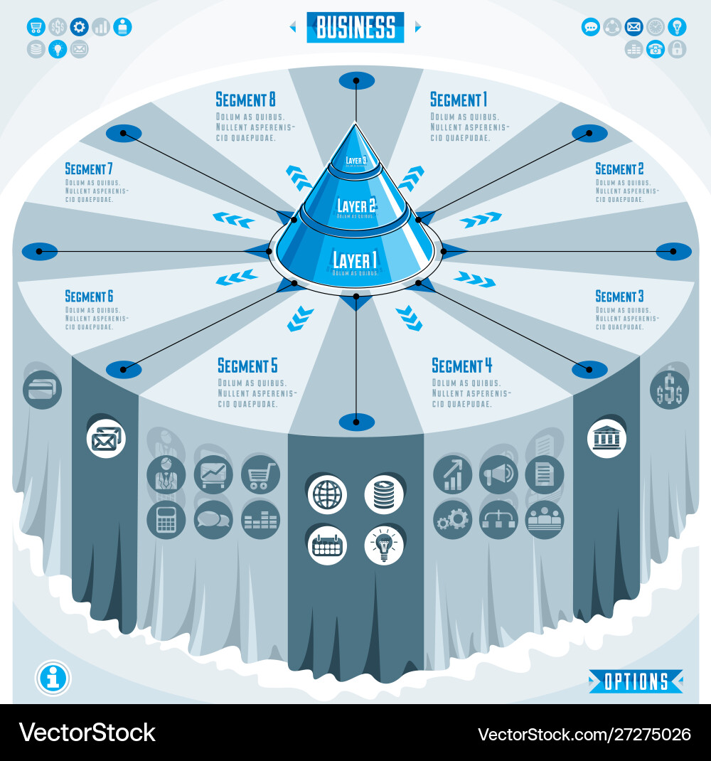 Creative infographics composition 3d table Vector Image