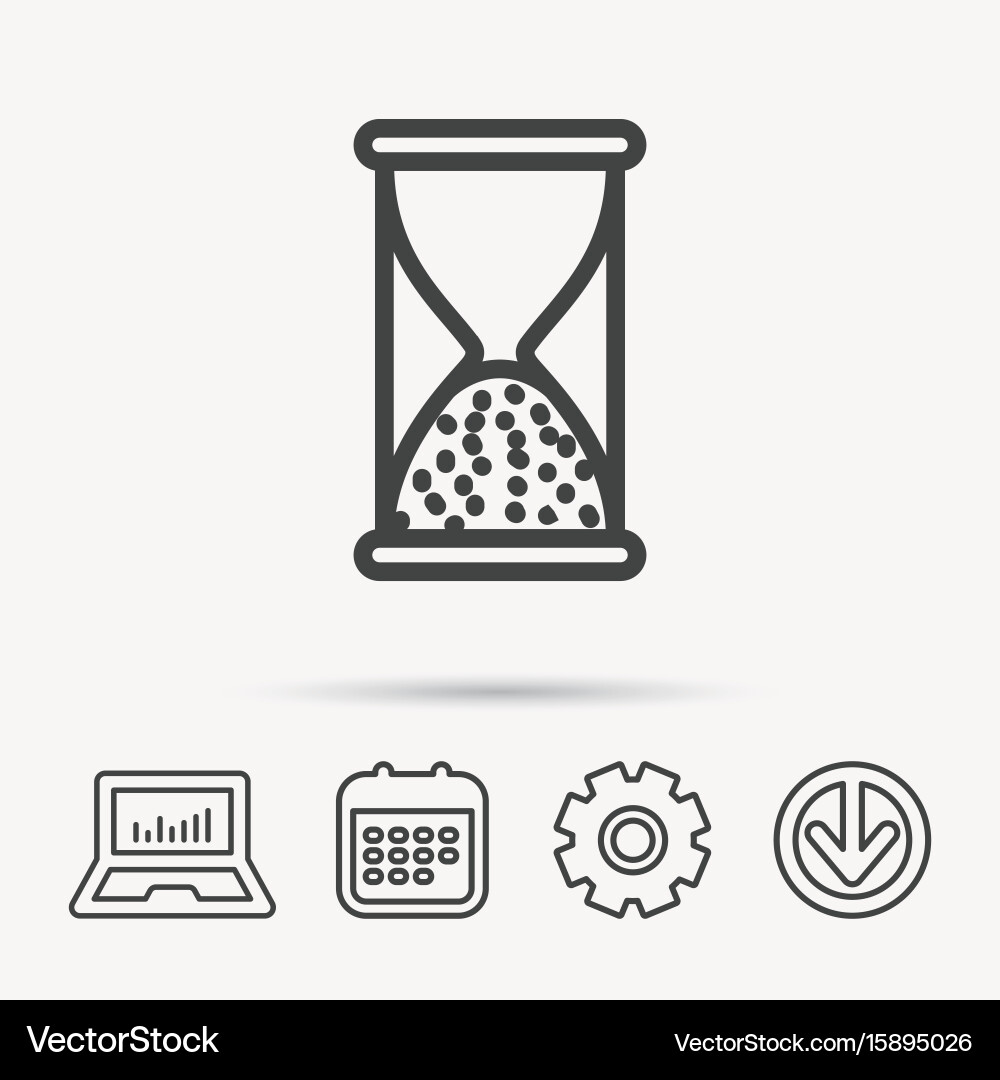 Hourglass icon sand time sign Royalty Free Vector Image