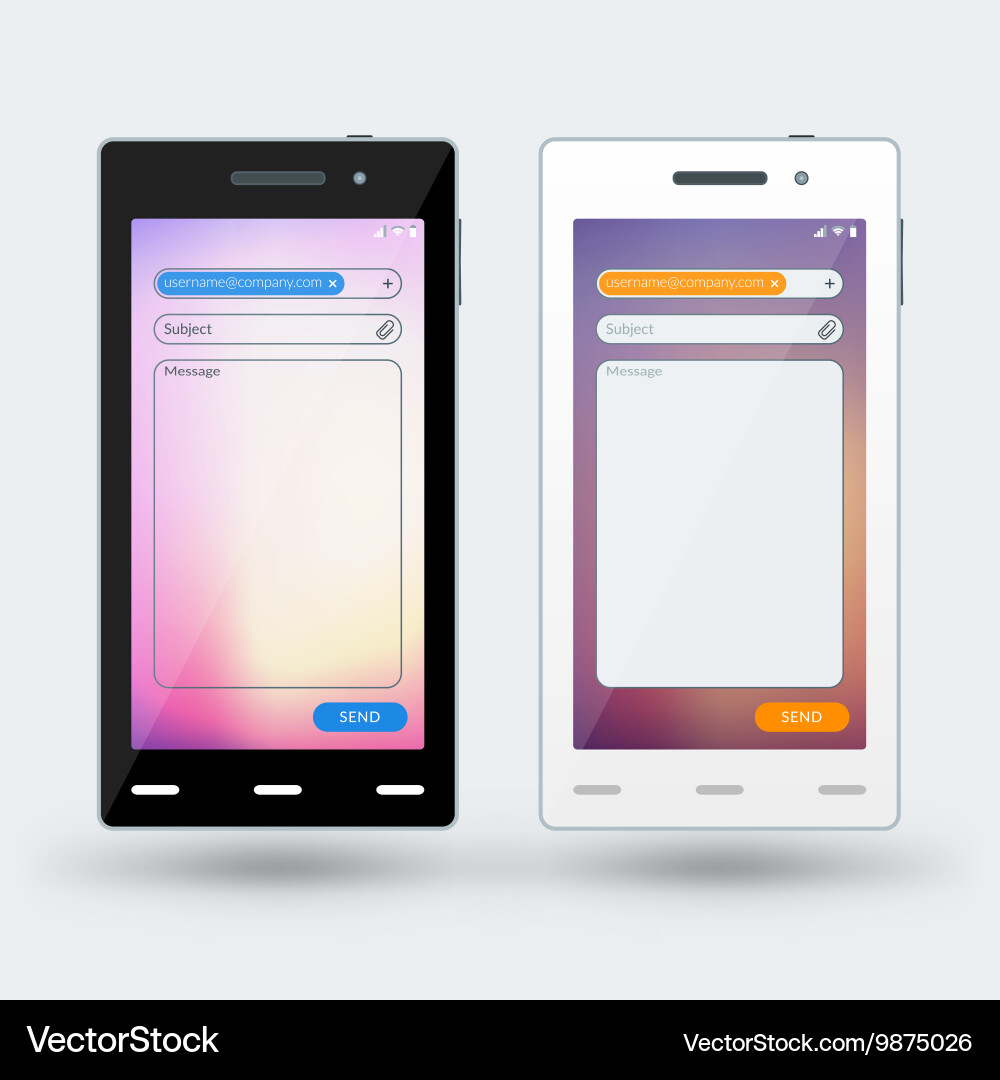 Modern smartphone with email app on the screen Vector Image