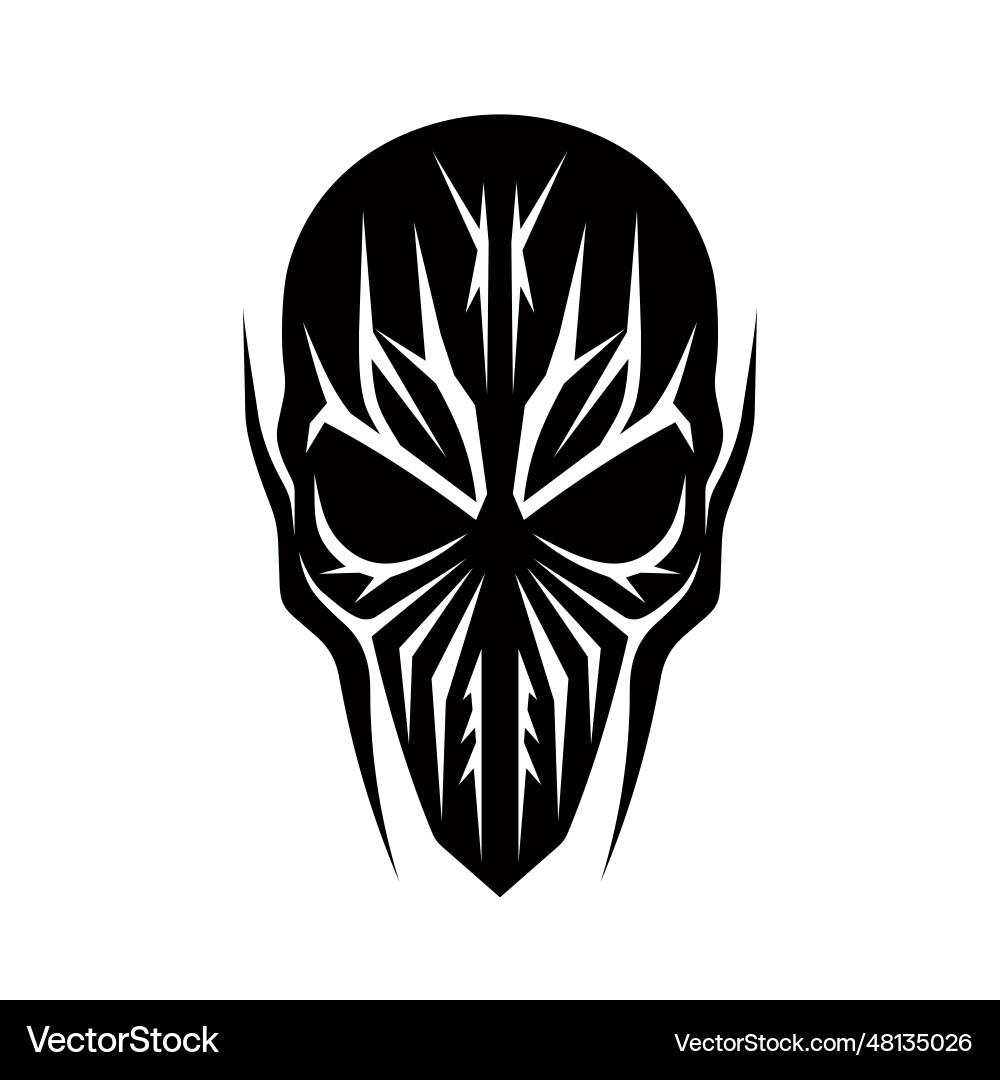 Monster face concept logo graphic design demon Vector Image
