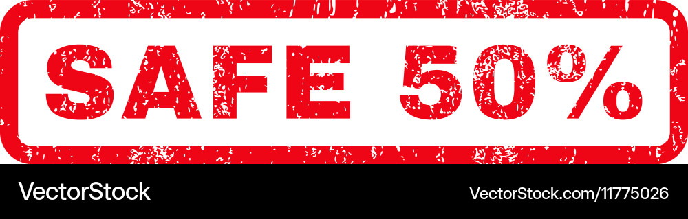 Safe 50 percent rubber stamp Royalty Free Vector Image