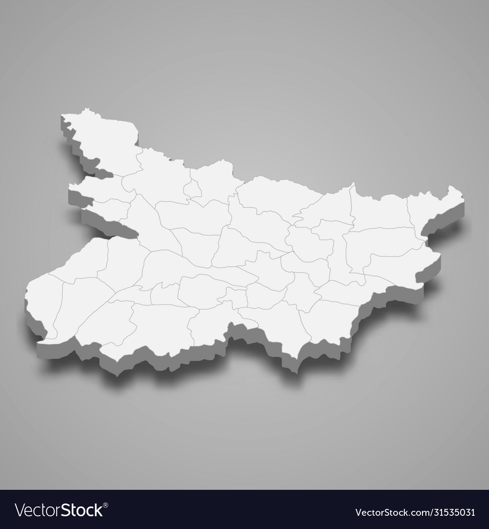 3d map state india Royalty Free Vector Image - VectorStock